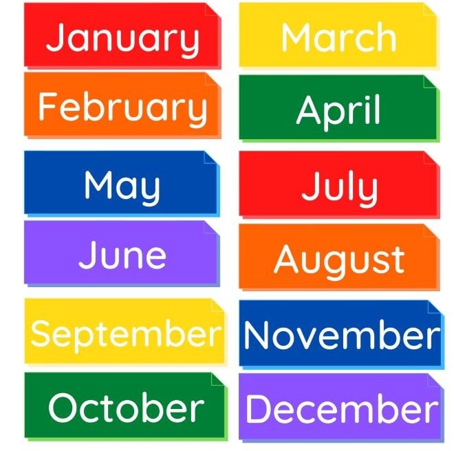 Months Bundle, Printable, Digital Download, PDF, Portrait, Learning ...