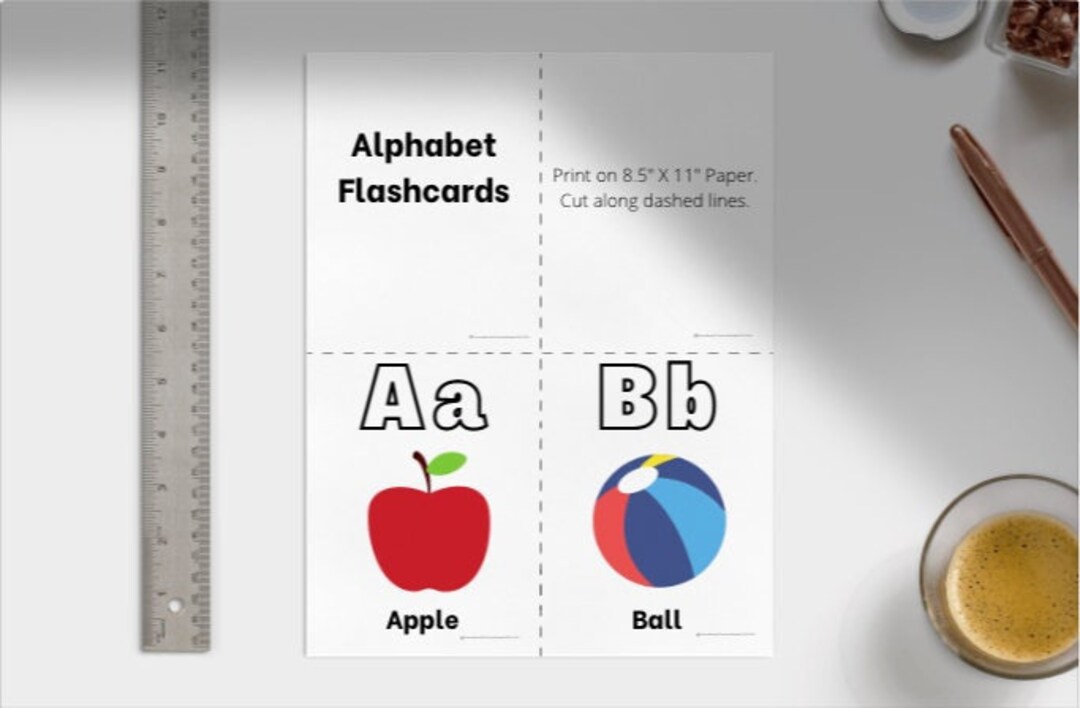 Flashcards, Alphabet, Letters Printable, Digital Download, PDF ...