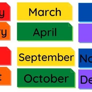 Months Bundle, Printable, Digital Download, PDF, Portrait, Learning ...