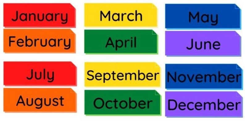 Months Bundle, Printable, Digital Download, PDF, Portrait, Learning ...