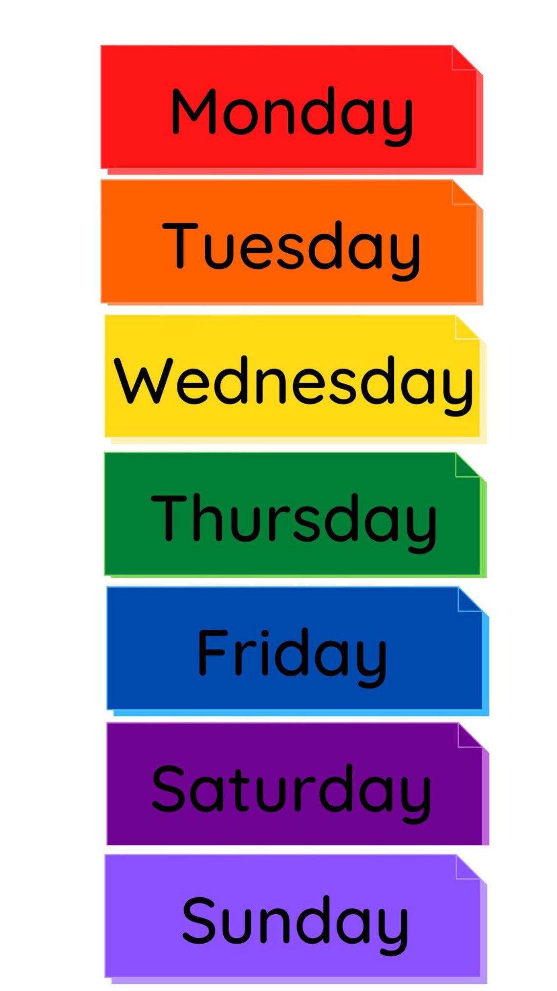 Days of the Week, Printable, Digital Download, PDF, Learning, Education ...