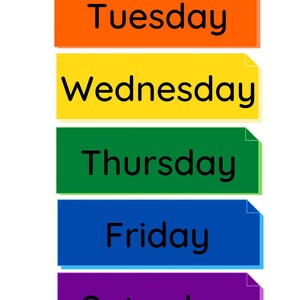 Days of the Week, Printable, Digital Download, PDF, Learning, Education ...