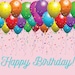 Happy Birthday, Birthday Card, Pink, Balloons, Printable, PDF, PNG ...