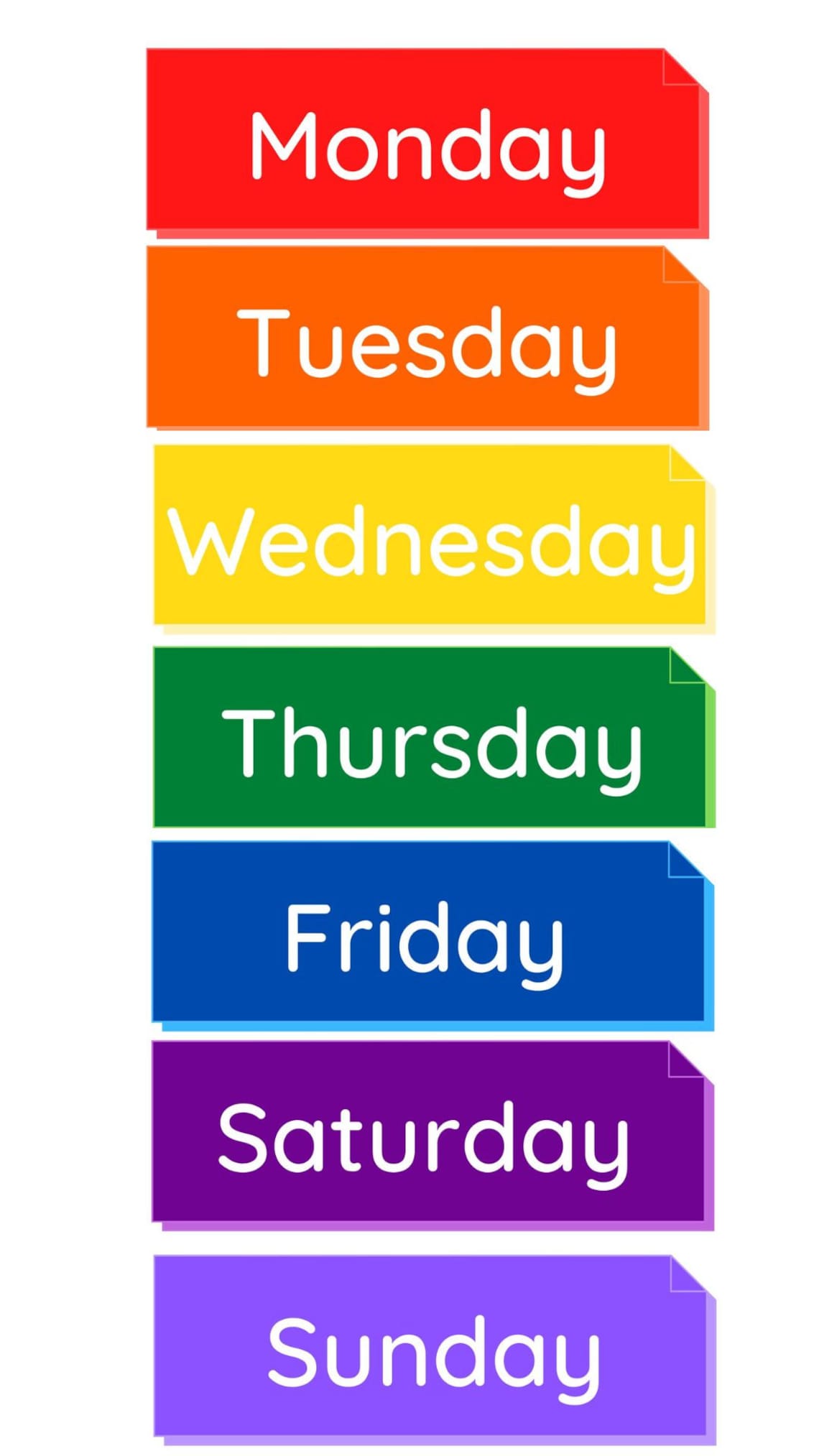 Days of the Week, Printable, Digital Download, PDF, Learning, Education ...