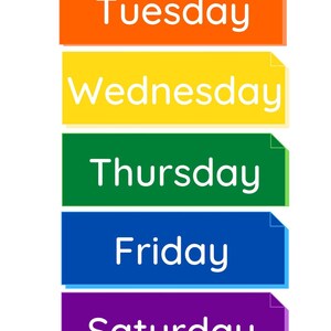 Days of the Week, Printable, Digital Download, PDF, Learning, Education ...