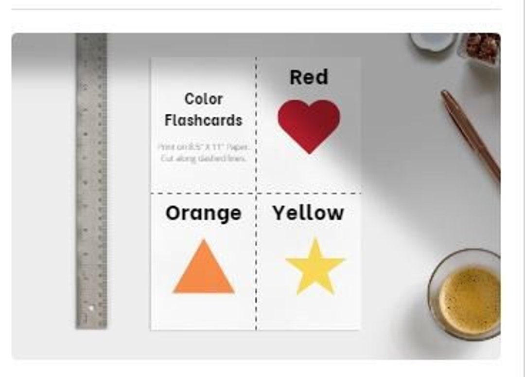 Flashcards, Colors, Printable, Digital Download, PDF, Learning ...