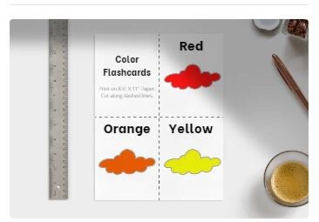Flashcards, Colors, Printable, Digital Download, PDF, Learning ...