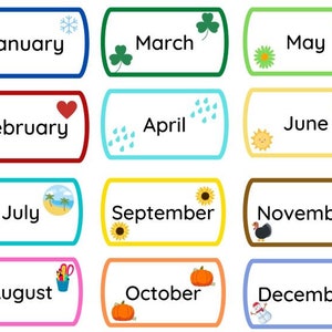 Months Bundle, Printable, Digital Download, PDF, Portrait, Learning ...