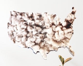 United States Map Blanket - Etsy