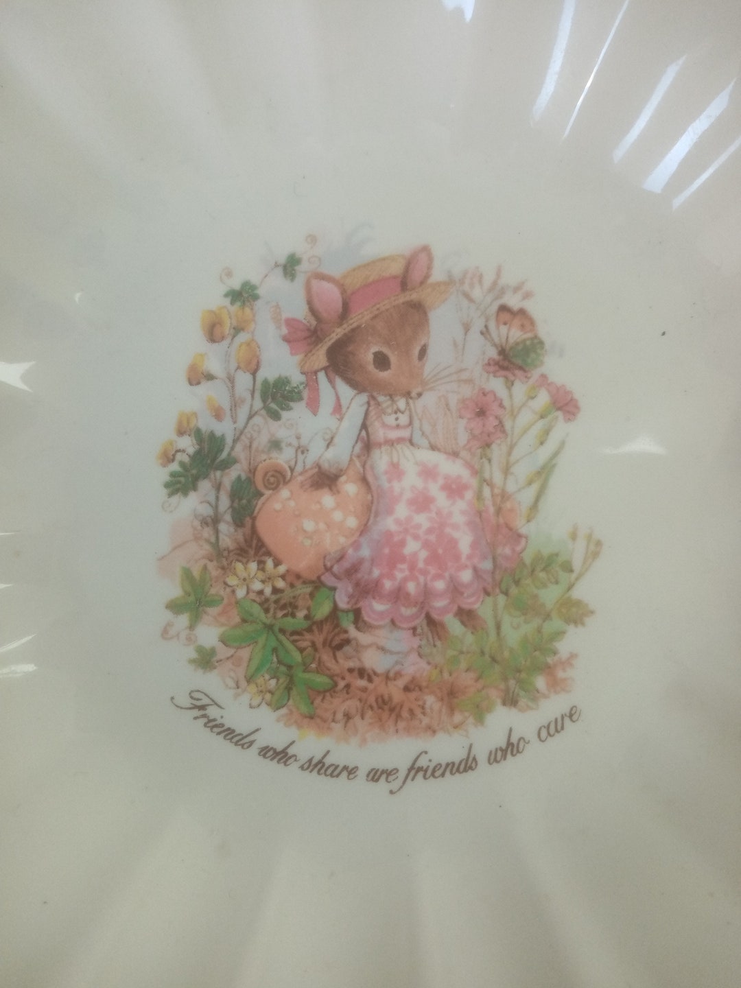 Crown Devon Trinket Pin Dish 80's Cute Dish Friends Who Share, Who Care ...