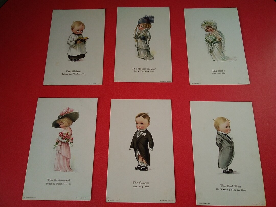 Twelvetrees Vintage 1920s Wedding Unused Postcards - Etsy