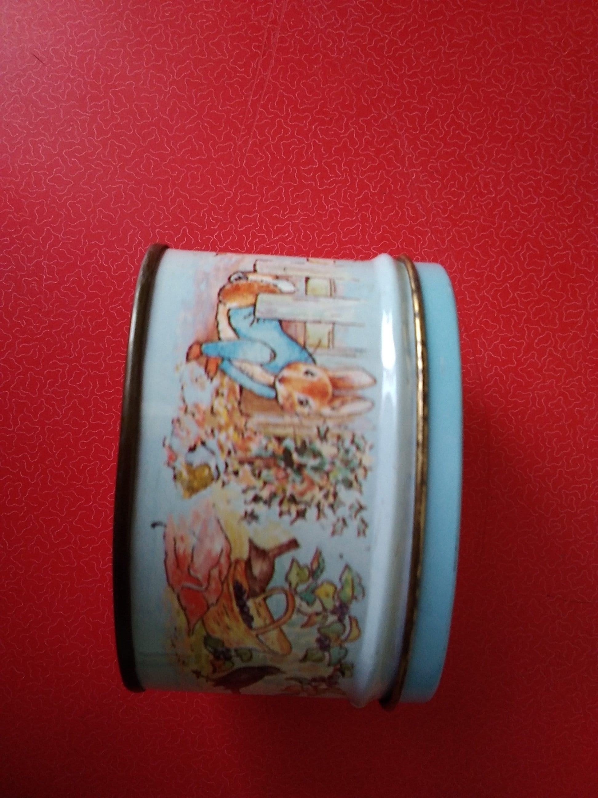 Vintage 90s Peter Rabbit Tin Small Nursery Deco - Etsy