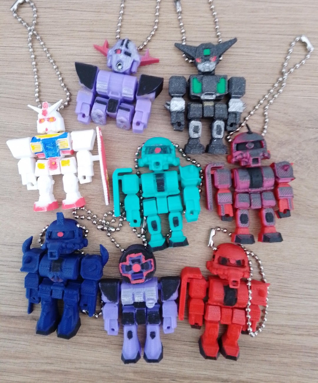 Chibi GUNDAM Keychain UNPAINTED Ready to Paint Value Pack 7 - Etsy