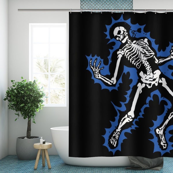 Skeleton Shower Curtains - Etsy