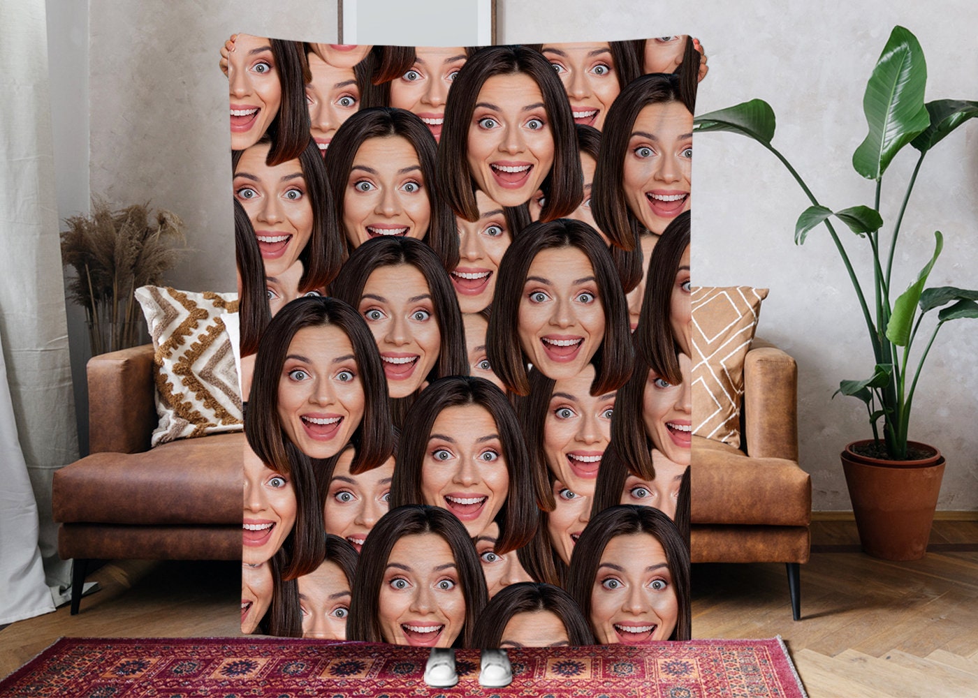 Custom Face Blanket Personalized Photo Blanket Funny Memorial - Etsy