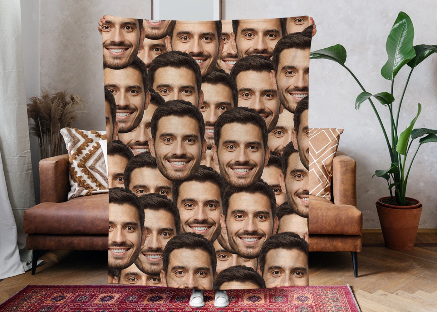 Custom Face Blanket Personalized Photo Blanket Funny Memorial - Etsy