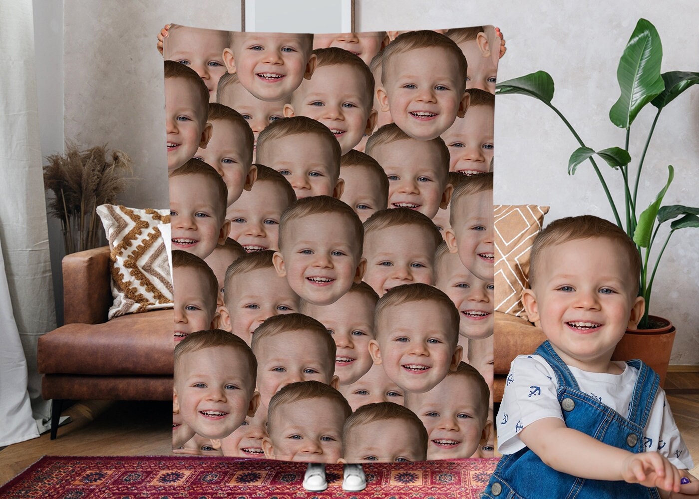 Custom Face Blanket Personalized Photo Blanket Funny Memorial - Etsy