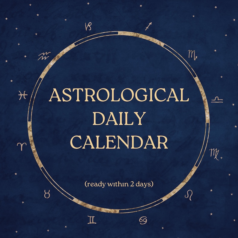 12 Month Personalized Astrological Calendar, 1 Year Custom Calendar - Etsy