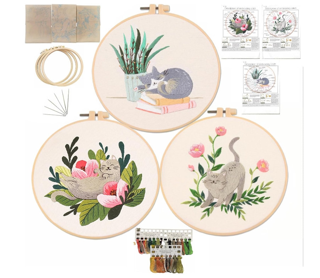 Embroidery Starter Kit for Beginners Women Adults DIY Crafts - Etsy