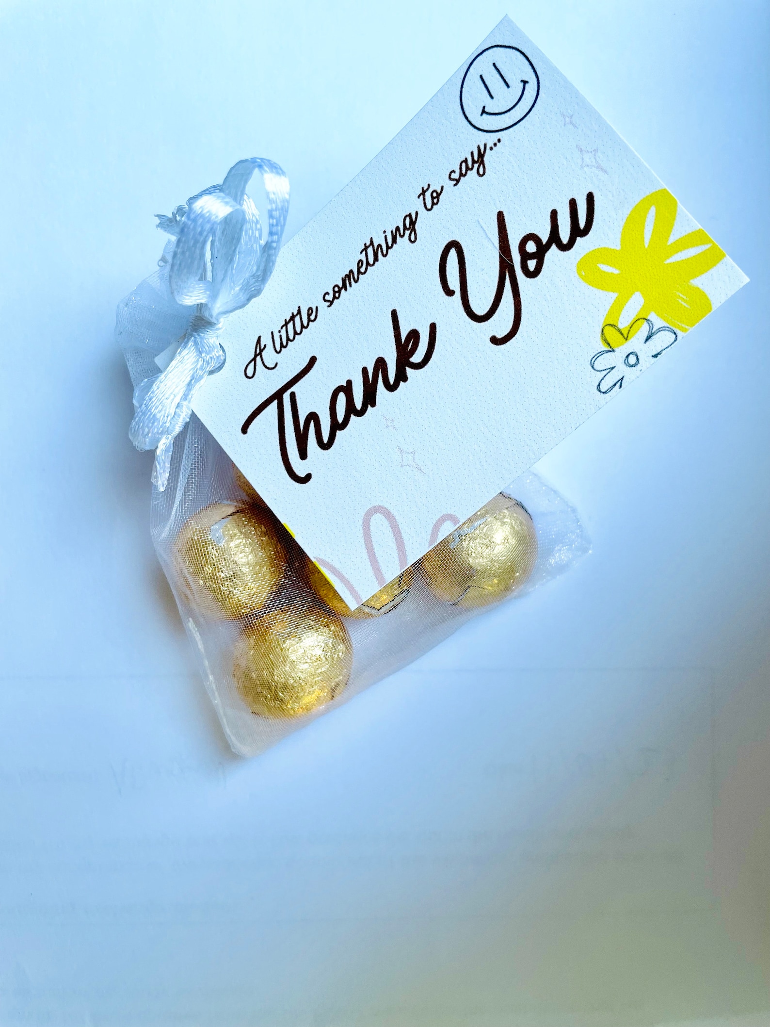 Small Thank You Milk Chocolate Gift Bag Positive Message - Etsy UK