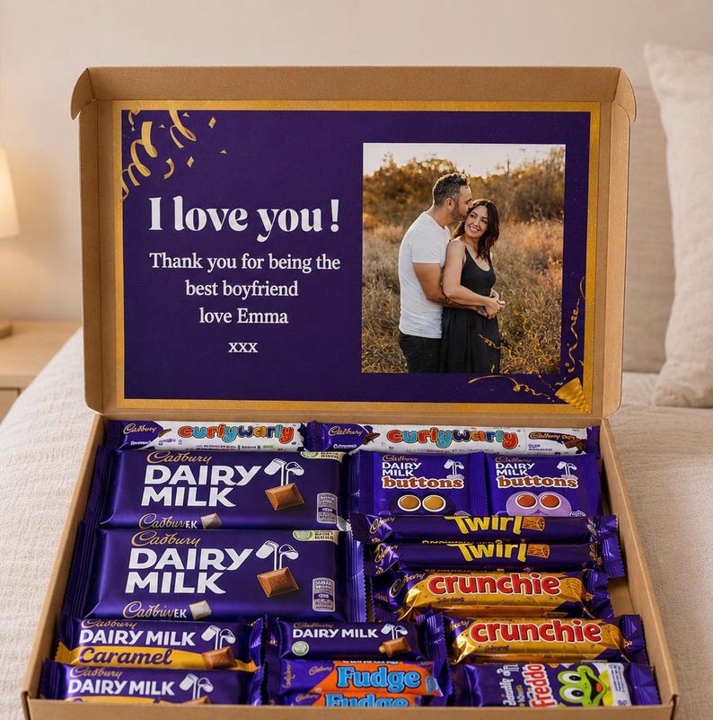 Personalised Cadbury Chocolate Postal Gift Box – Custom Photo Message ...