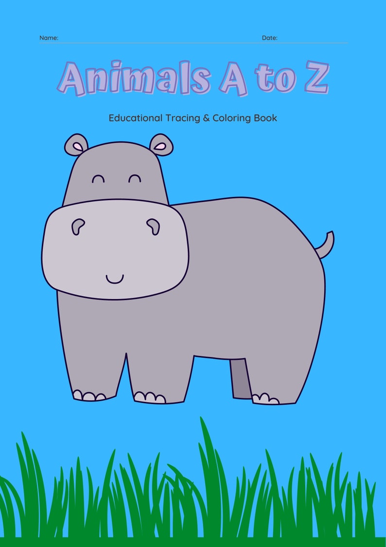 Printable & Digital Animal A-Z Coloring/tracing Pages for Kids ...