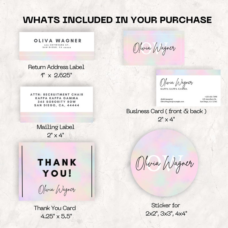 Pink Sorority Recruitment Pack | Sorority Resume Template With Cover ...