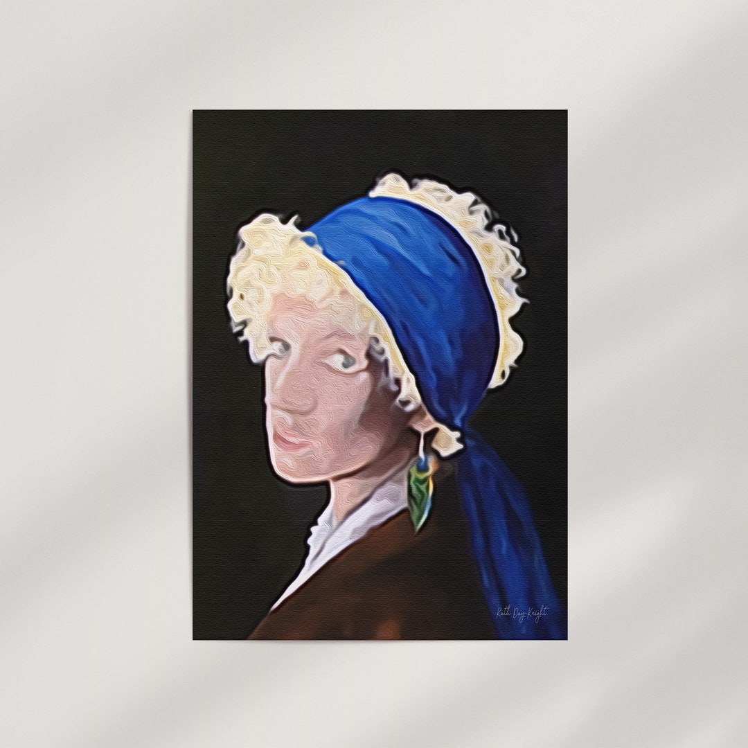Girl With the Parrot Earring by Kath Day-knight Premium Wall Art Poster ...