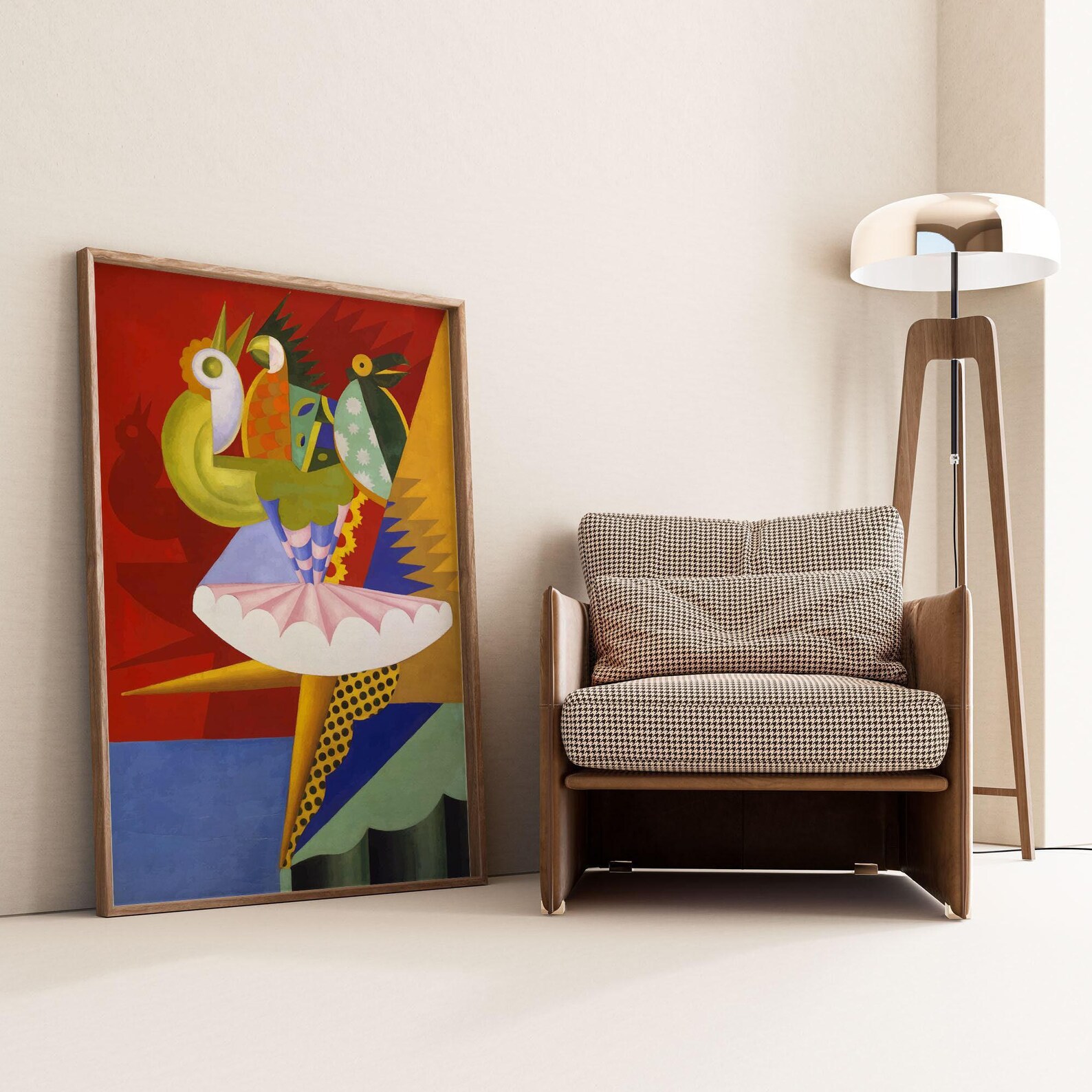 Rotazione Di Ballerina E Pappagalli • Fortunato Depero Futurism Wall ...