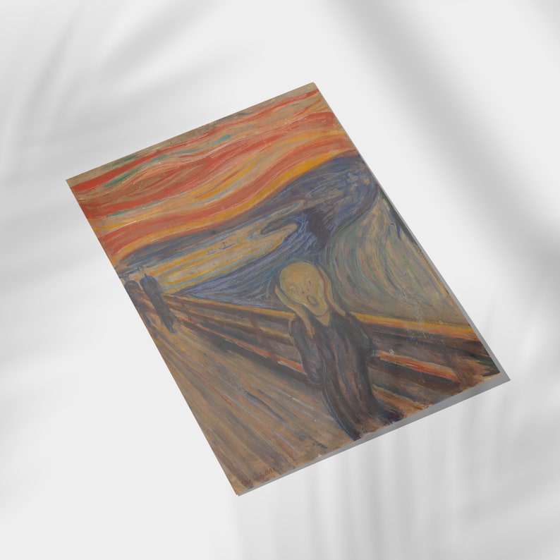 The Scream by Edvard Munch 1893 Premium Wall Art Print Artwork - Etsy