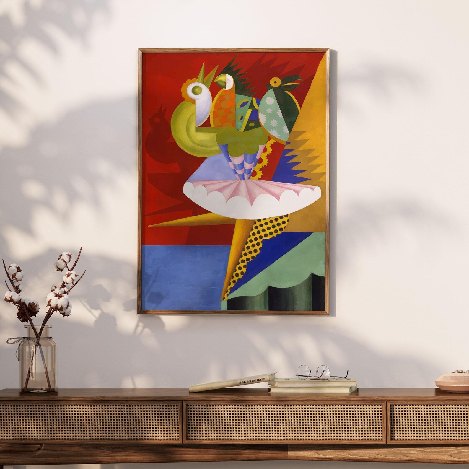 Rotazione Di Ballerina E Pappagalli • Fortunato Depero Futurism Wall ...