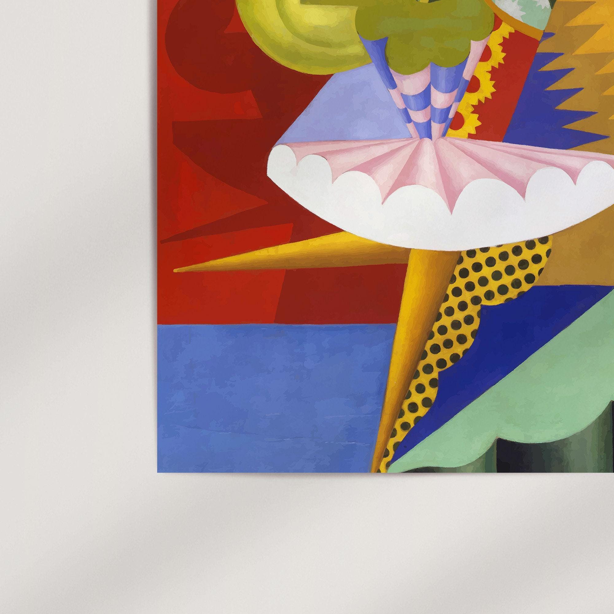 Rotazione Di Ballerina E Pappagalli • Fortunato Depero Futurism Wall ...