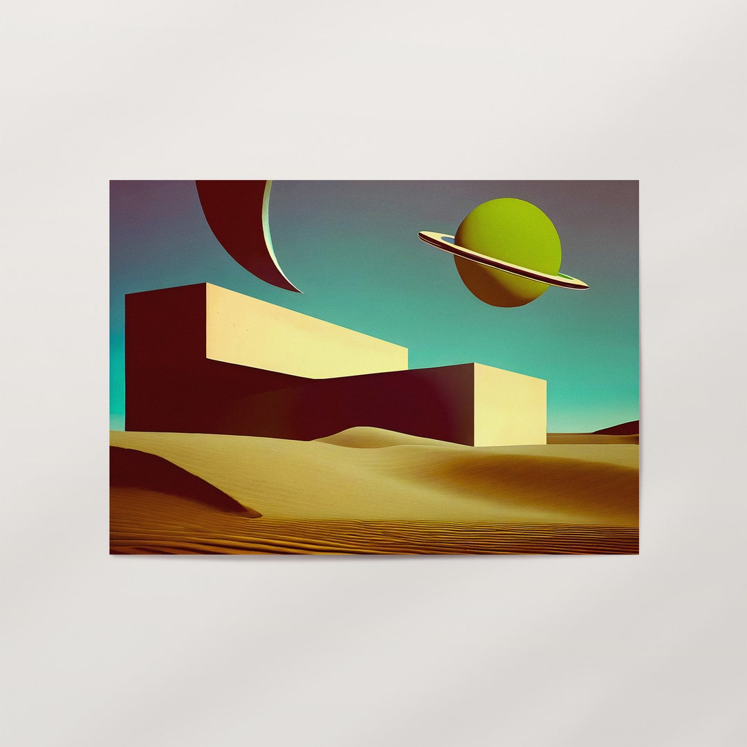 Plutos Desert (liminal Space) Premium Wall Art Poster · Ready to Frame ...