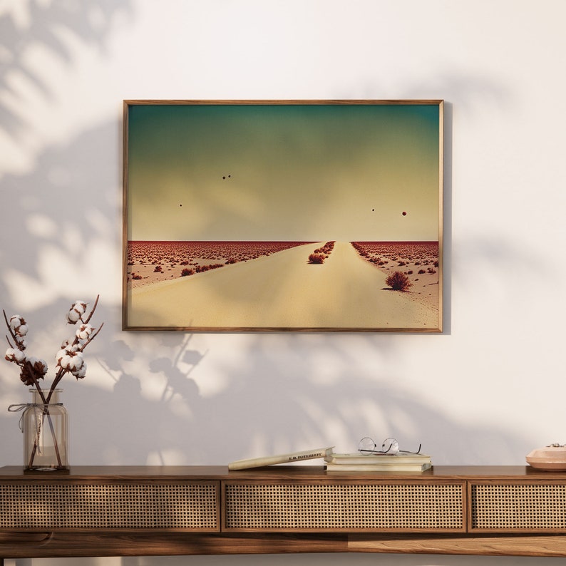 Desert Sky (retro Surrealist) Premium Wall Art Poster · Ready to Frame ...