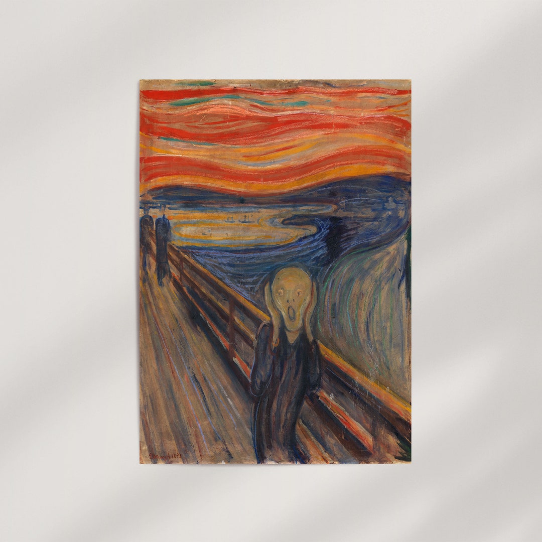 The Scream by Edvard Munch (1893) Premium Wall Art Poster · Ready to ...