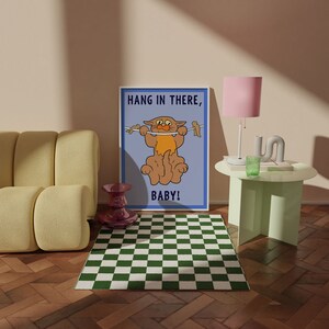 Hang in There, Baby! Cat Poster From the Simpsons Premium Wall Art ...