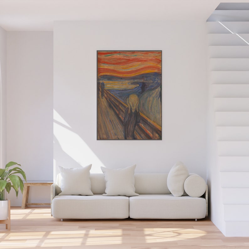 The Scream by Edvard Munch 1893 Premium Wall Art Print Artwork - Etsy