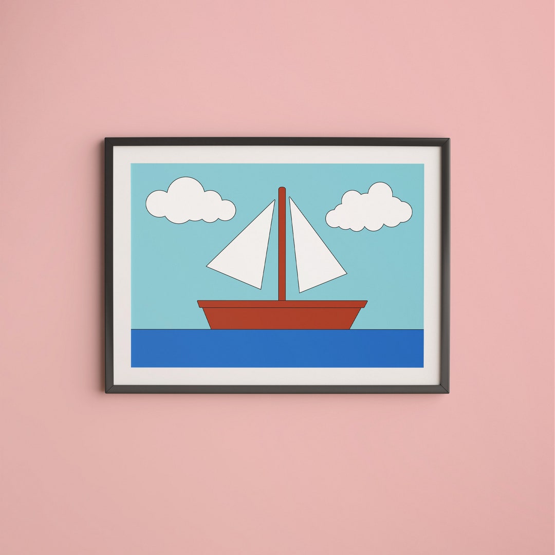Iconic Simpsons Sailboat Print · 20+ Sizes · Giclée Wall Art Poster ...