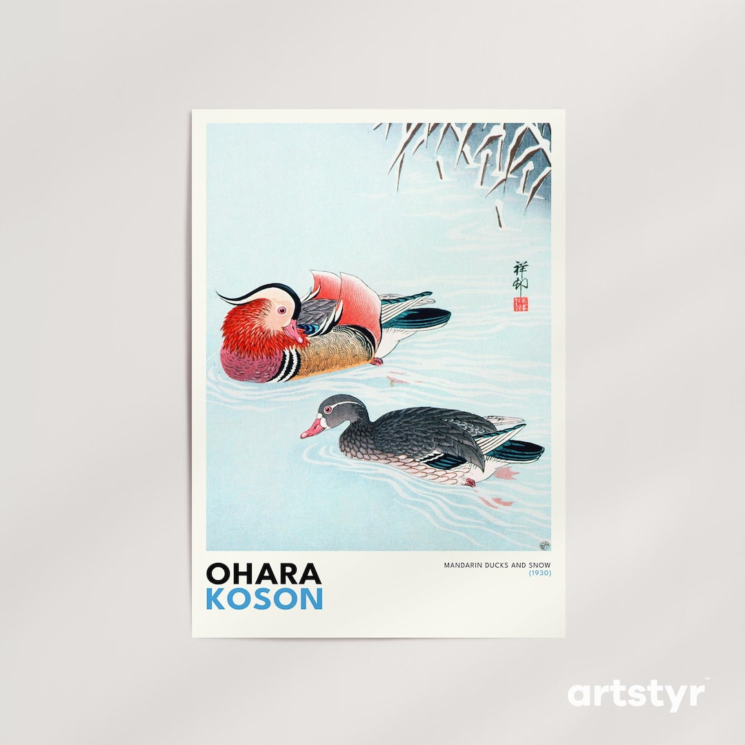 Mandarin Ducks and Snow Print · 20+ Sizes · Ohara Koson, 1930 ...