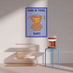 Hang in There, Baby! Cat Poster From the Simpsons Premium Wall Art ...