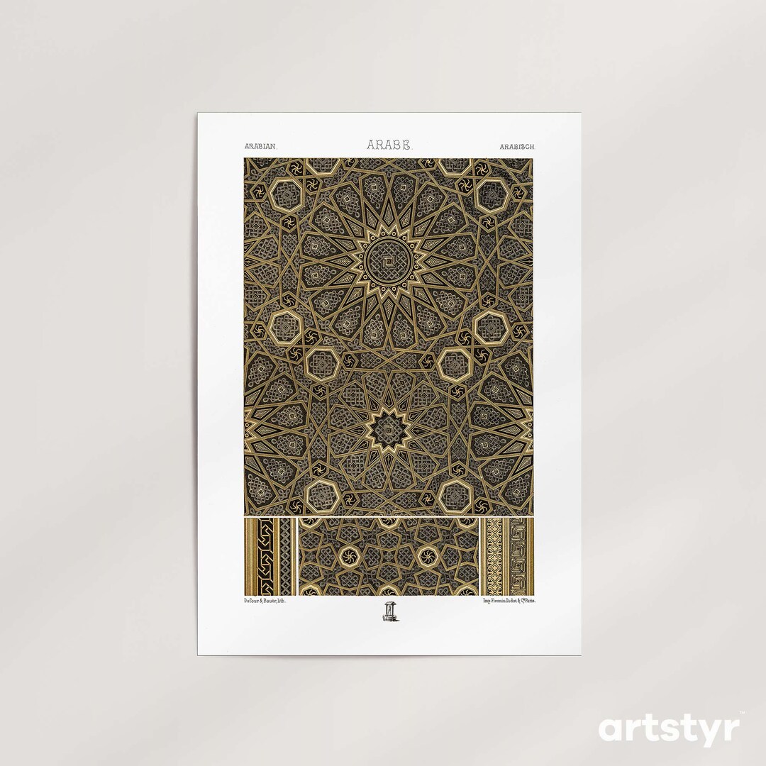 Arabian Pattern · 20+ Sizes · Albert Racine, 1870 · Giclée Wall Art ...