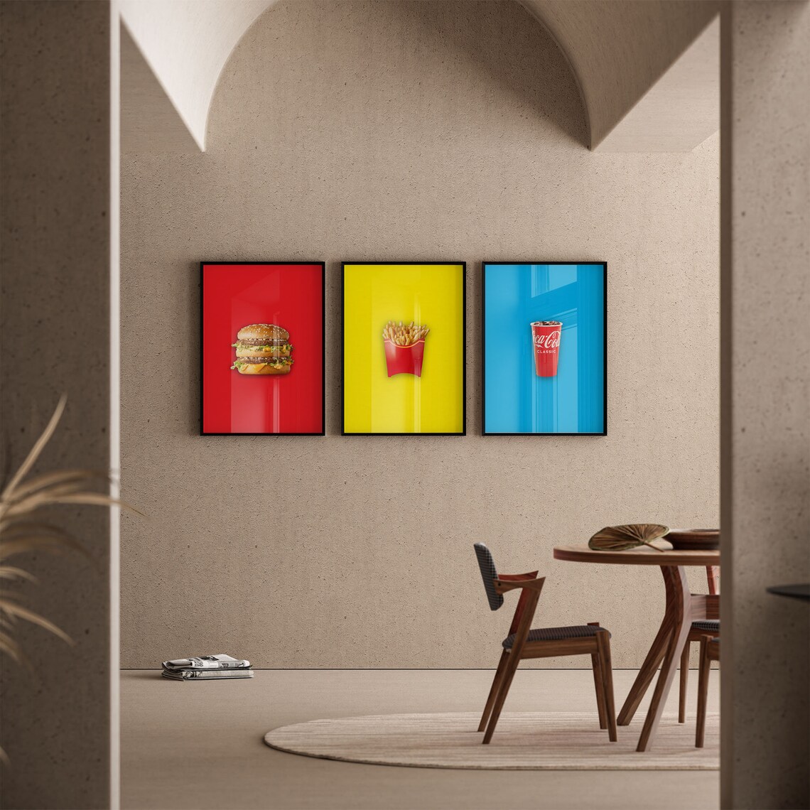 3-piece Mcdonald's Pop Art Premium Wall Art Poster Set · Ready to Frame ...
