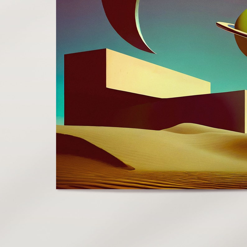 Plutos Desert (liminal Space) Premium Wall Art Poster · Ready to Frame ...