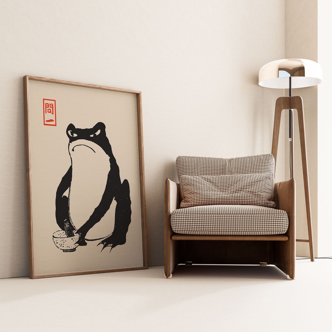 Grumpy Frog by Matsumoto Hoji (1814) Premium Wall Art Poster · Ready to ...