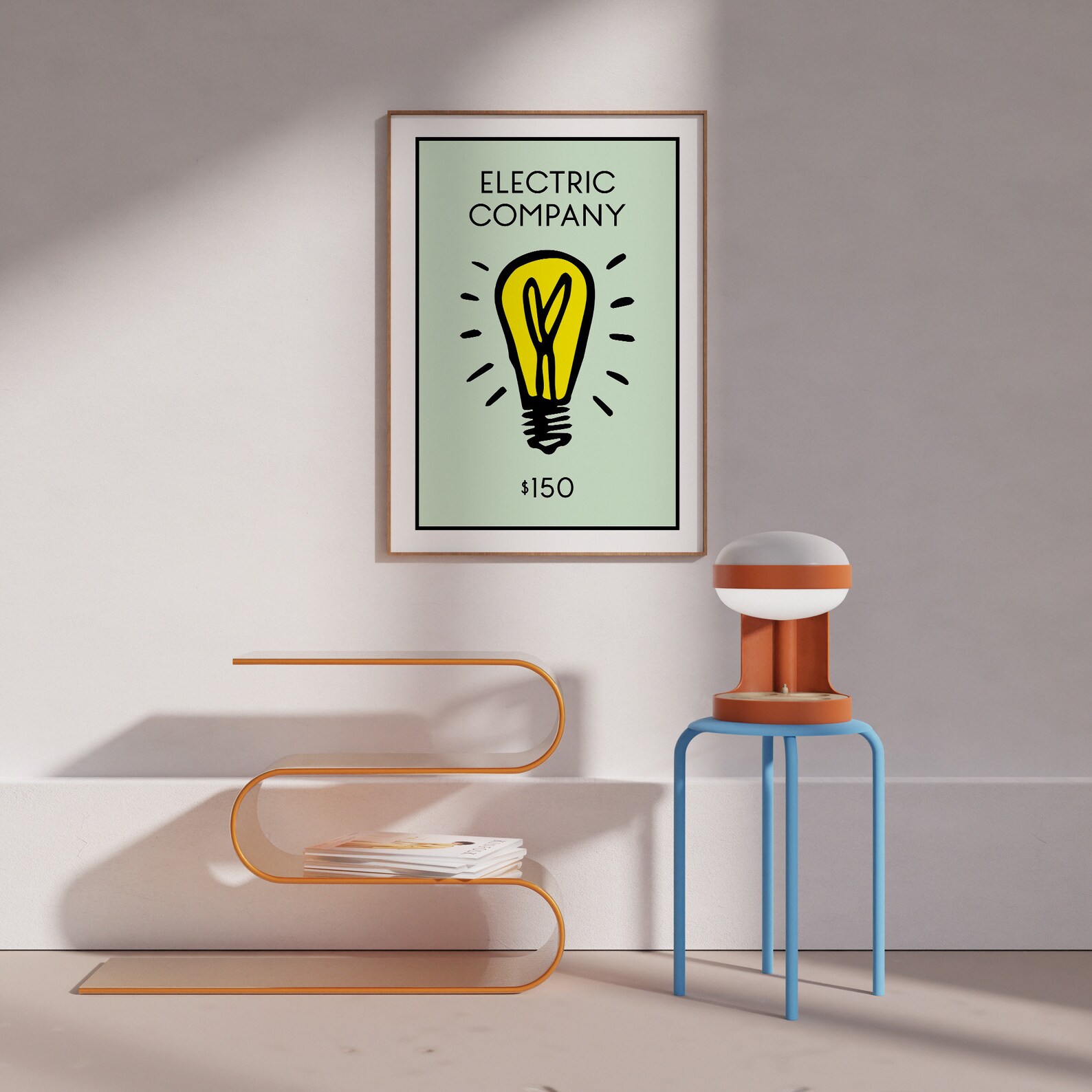 Monopoly Electric Company Utility Space Premium Wall Art Poster · Ready ...