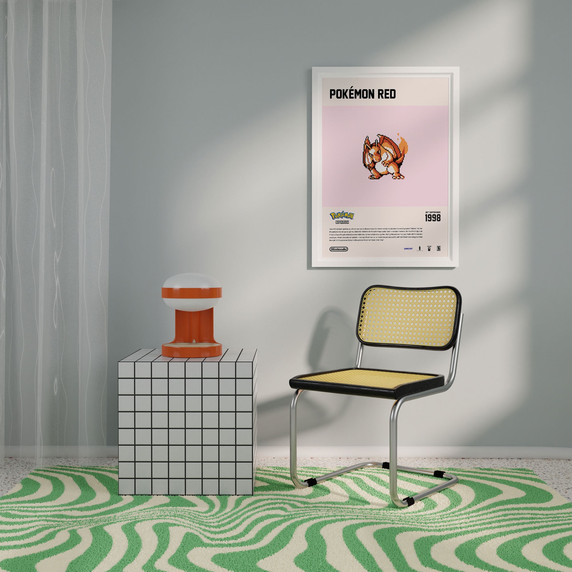 Pokémon Red (gameboy, 1998) Premium Wall Art Poster · Ready to Frame ...