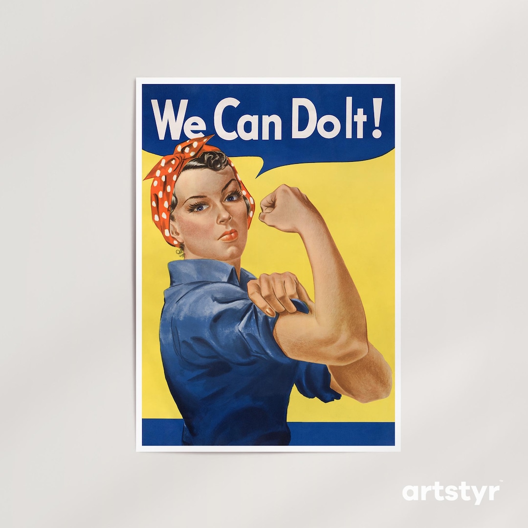 We Can Do It! Rosie the Riveter Print · 20+ Sizes · J. Howard Miller ...
