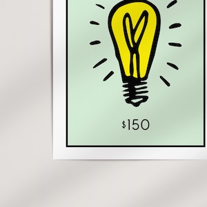 Monopoly Electric Company Utility Space Premium Wall Art Poster · Ready ...