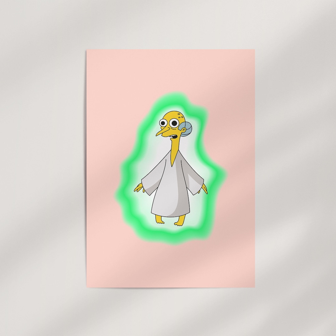 Mr Burns the Alien From the Simpsons Premium Wall Art Poster · Ready to ...