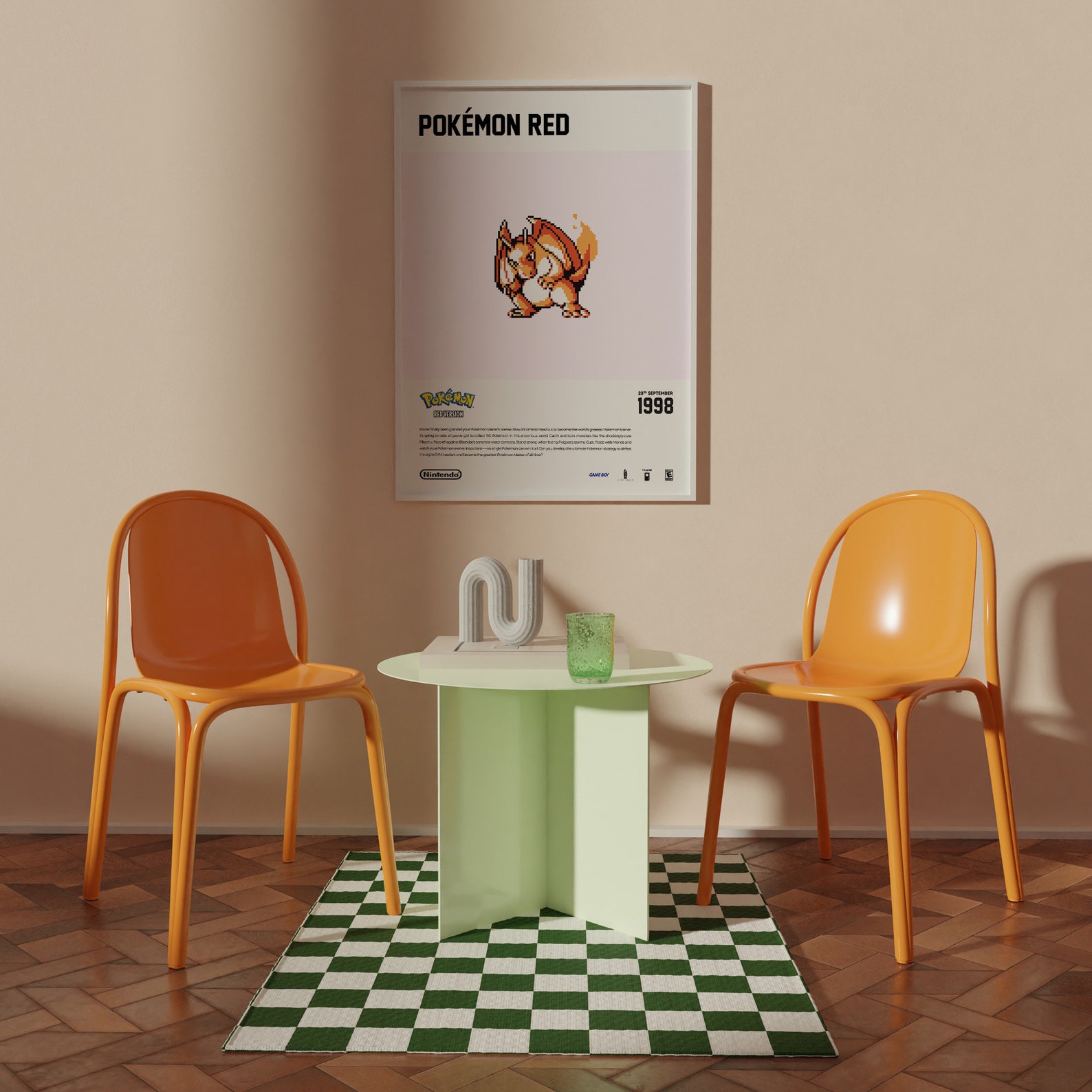 Pokémon Red (gameboy, 1998) Premium Wall Art Poster · Ready to Frame ...